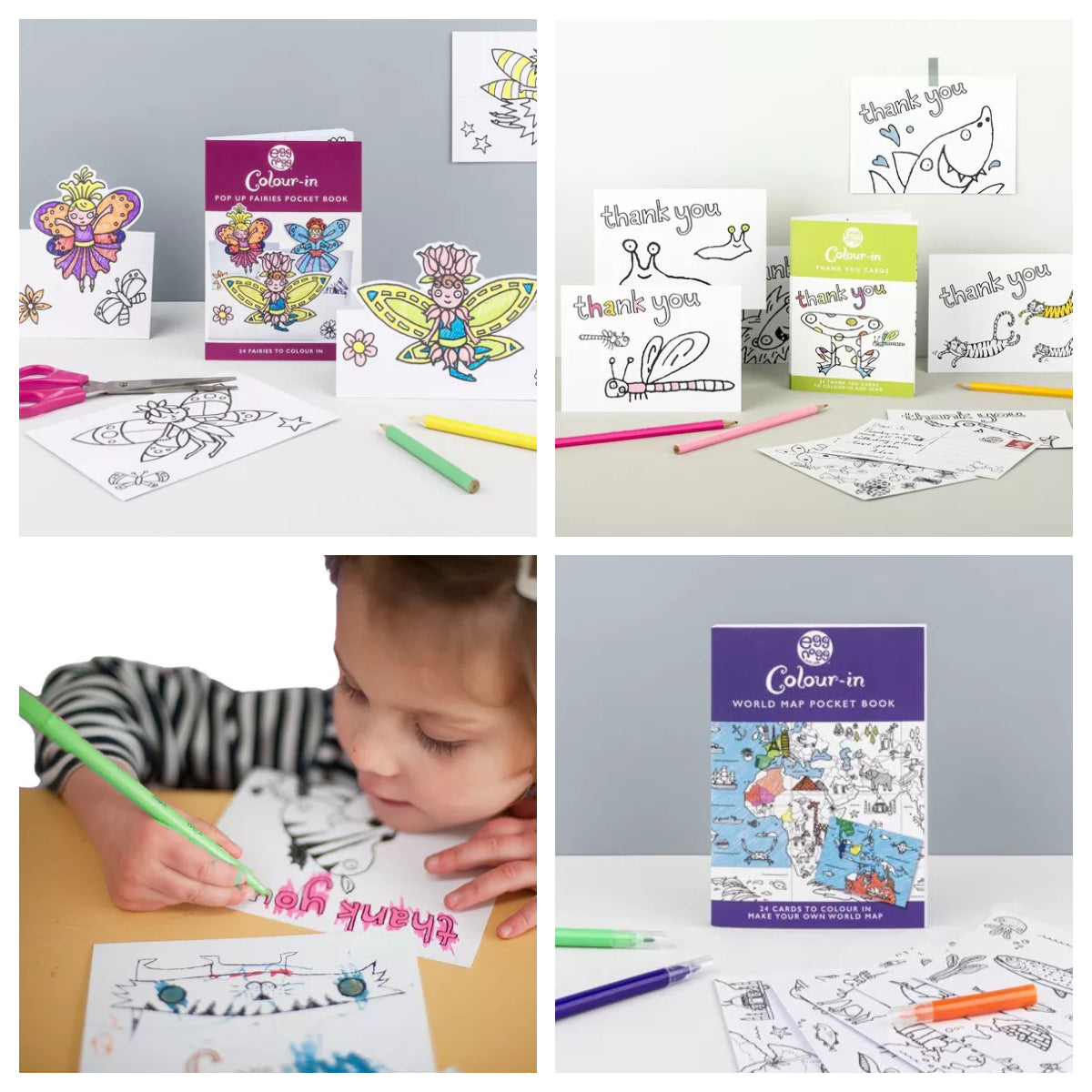 Card Book - Colouring in kids books: World map or Fairies by Eggnogg ...