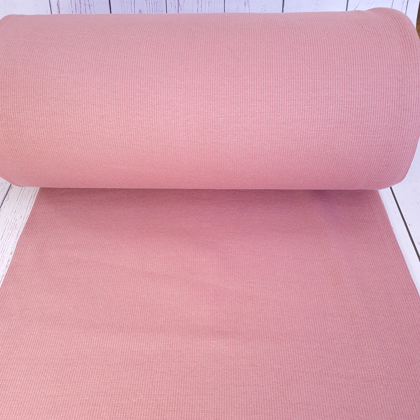 Tubular jersey ribbing knit cotton fabric x half metre. Oeko-Tex. Ribb ...