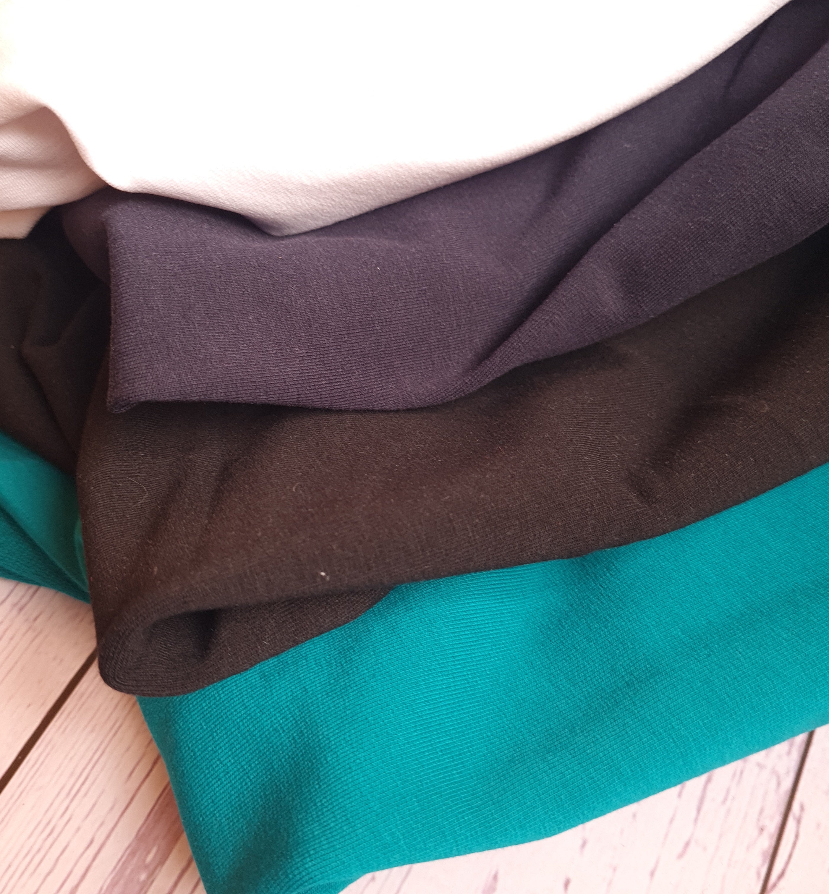 Solid French Terry loopback stretch cotton knit fabric 5% elastane per ...