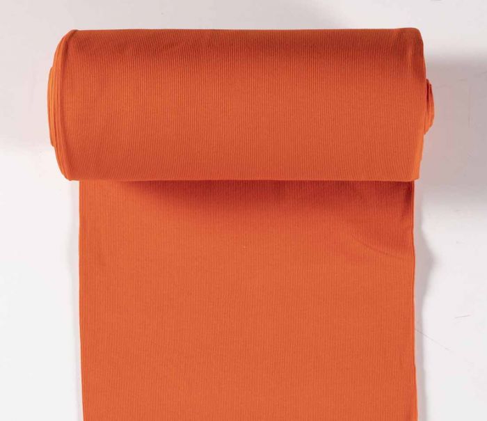 Tubular jersey ribbing knit cotton fabric x half metre. Solid/multistr ...