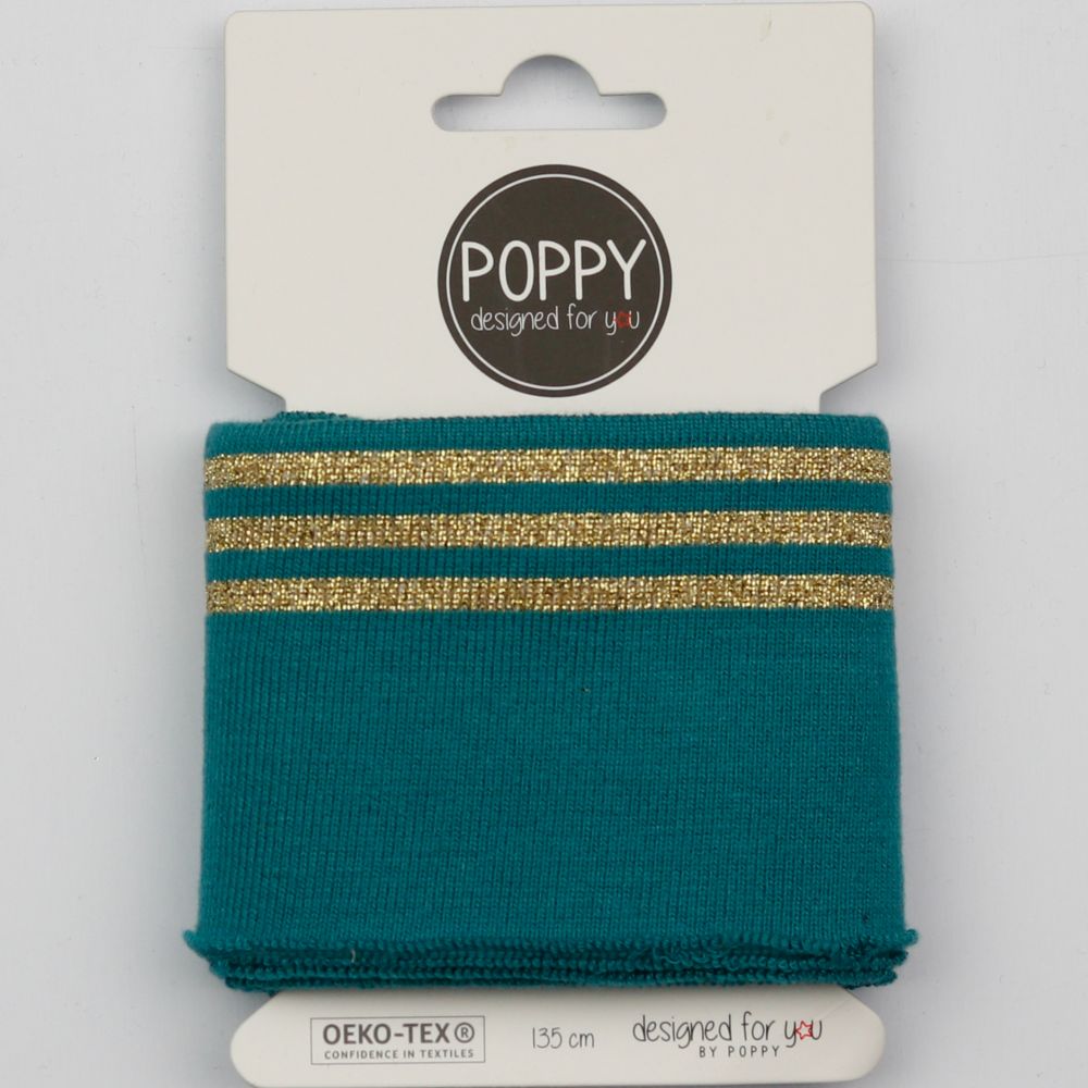 Double Stripe Cuffing By Poppy. OEKO-TEX cotton Knit Fabric – Crafty ...