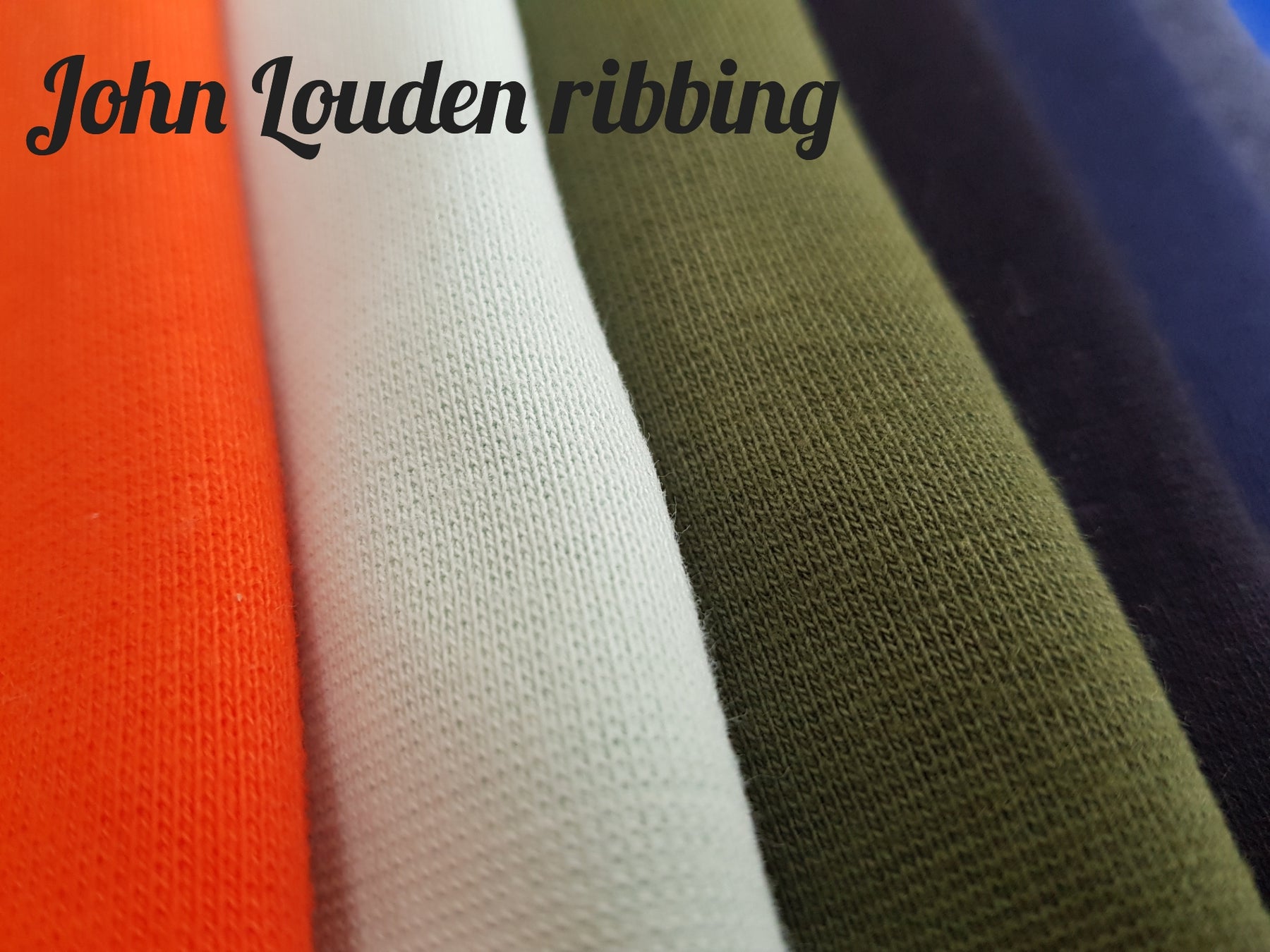 Tubular jersey ribbing knit cotton fabric x half metre. Solid/multistr ...
