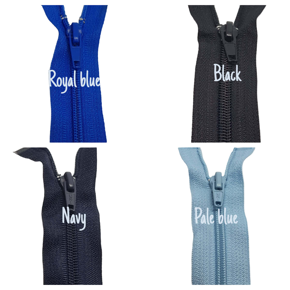 Size 5 Open Ended Nylon Zips 20in (51cm) 21 in (53 cm). Jackets, cardi ...